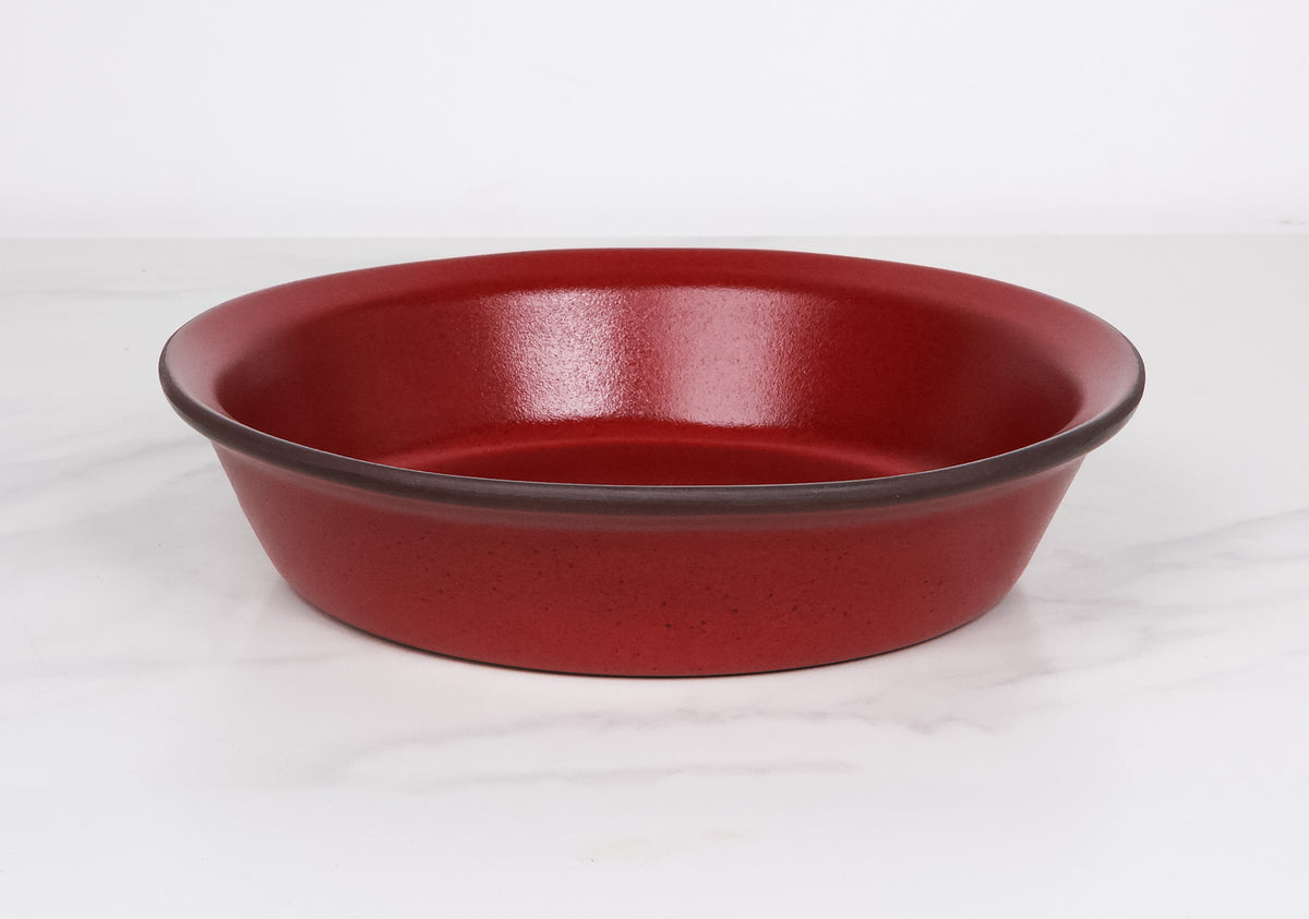 Deep-Straight-Edge-Pie Dish-Garnet – Jefferson Street Ceramics